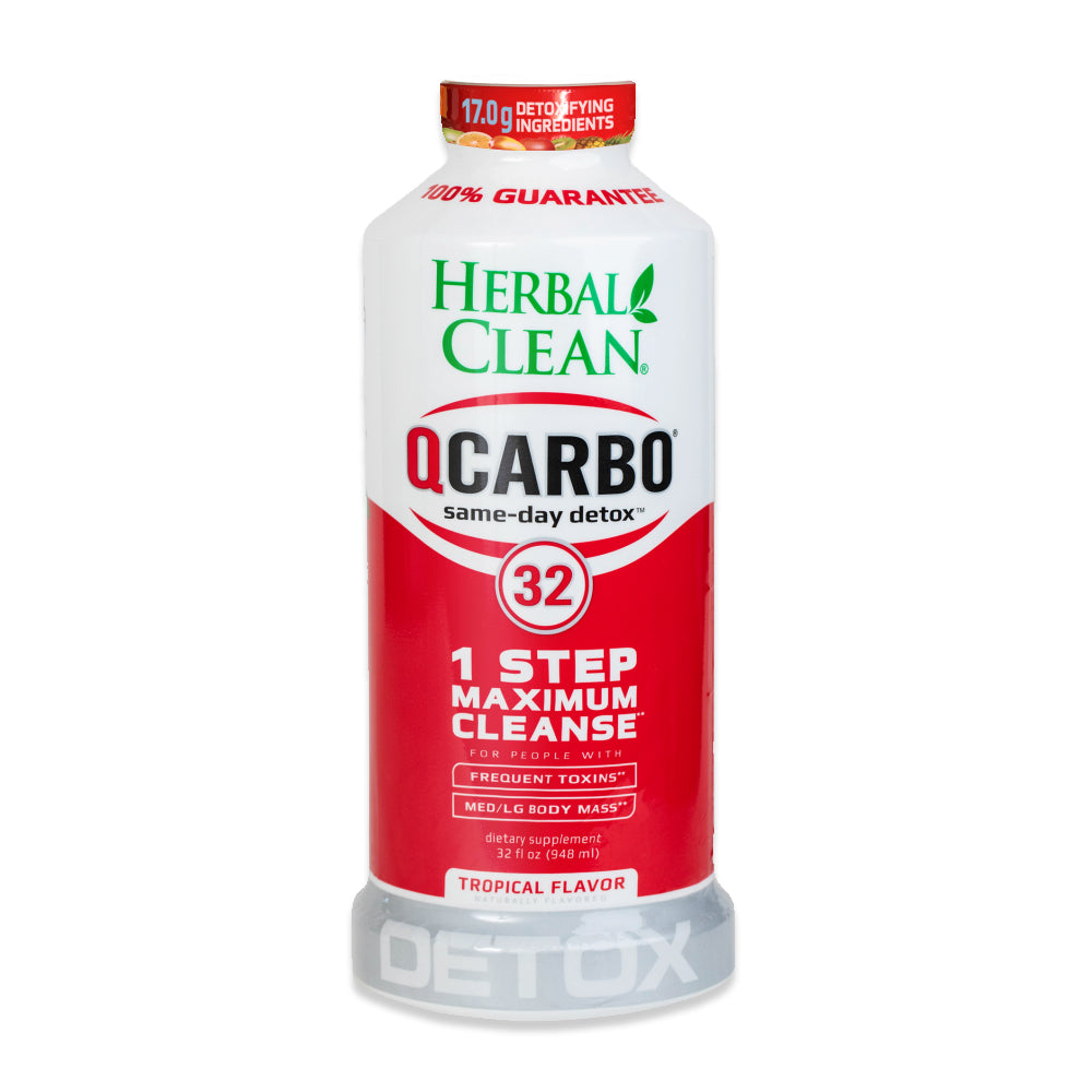 Qcarbo Herbal Clean Same-Day Detox Drink 32 Fl Oz 1 Step Maximum Clean ...