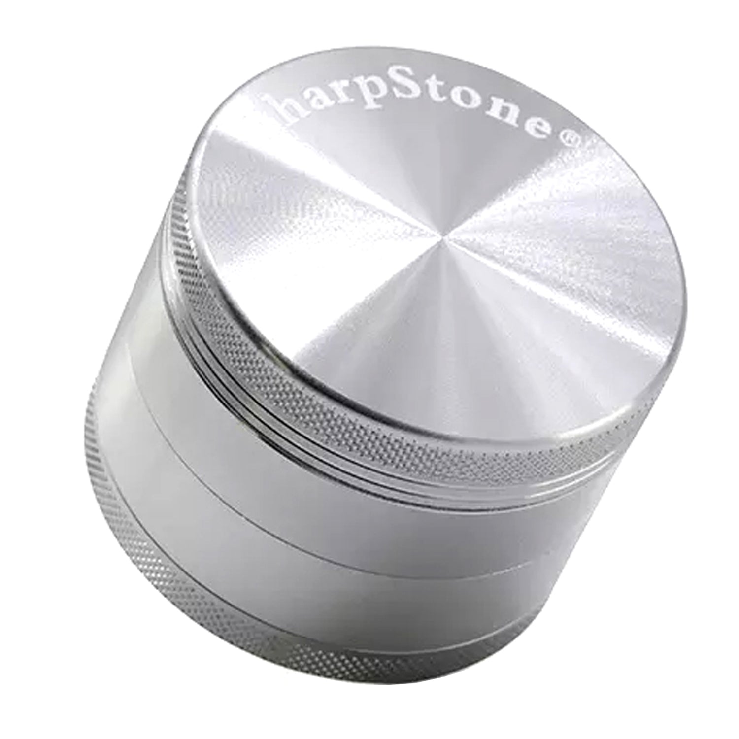 Sharpstone 4 Piece Grinders Solid Top Silver – chillzoneusa